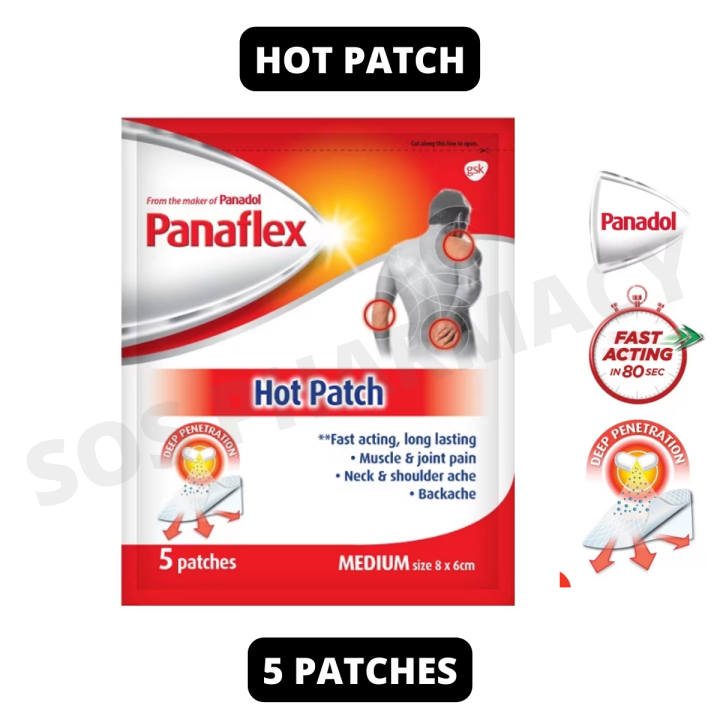 Panaflex (Hot/Cool) Patches 5's (Medium size 8 x 6 cm) | Lazada