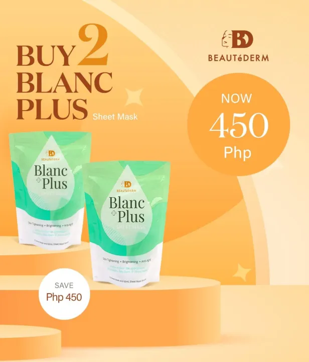 Buy 2 BEAUTeDERM Blanc Plus Sheet Mask for 450php only! | Lazada PH