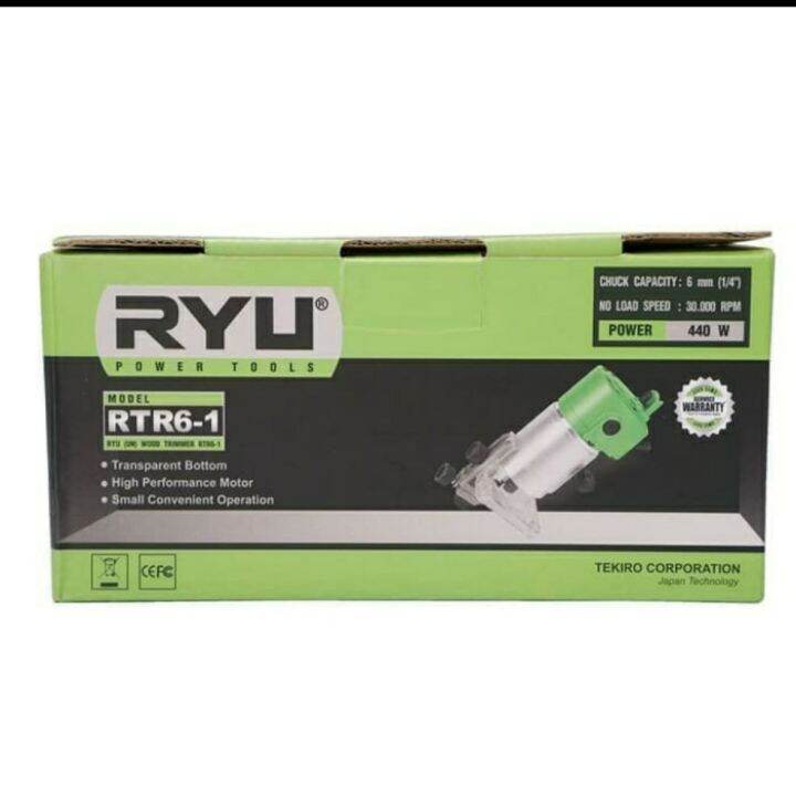 RTR6-1 MESIN BUAT PROFIL KAYU ROTER ROUTER KECIL WOOD TRIMMER RYU RTR 6 ...