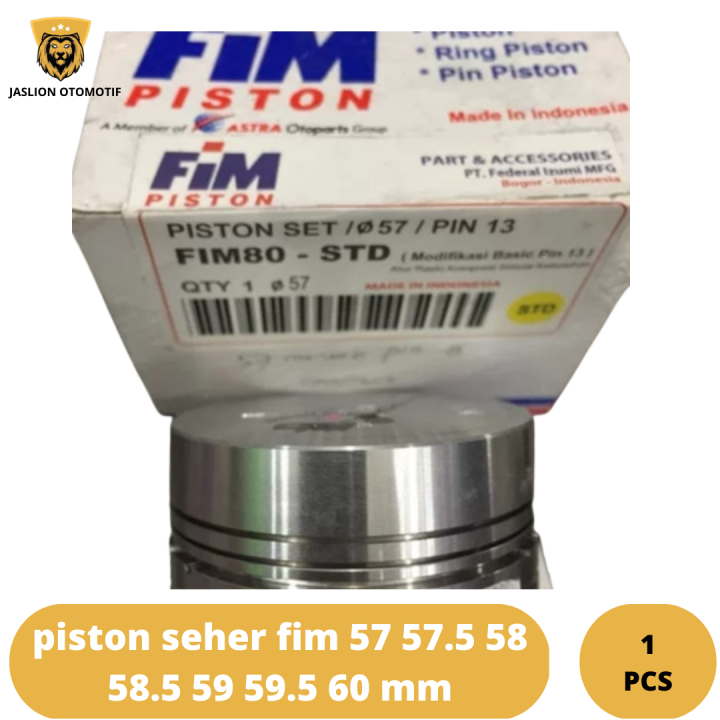 piston seher fim 57 57.5 58 58.5 59 59.5 60 mm mentah pin 13 14 15 ...