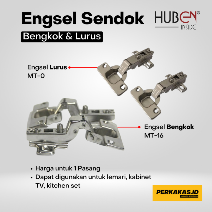 Engsel Pintu Lemari Sendok Bengkok Lurus HUBEN MT | Lazada Indonesia