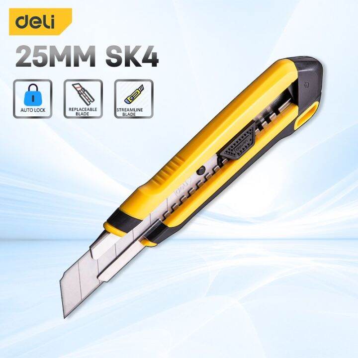 Deli Industrial Snap-off Blade Cutter Knife 25mm SK4 High-Quality Alloy ...