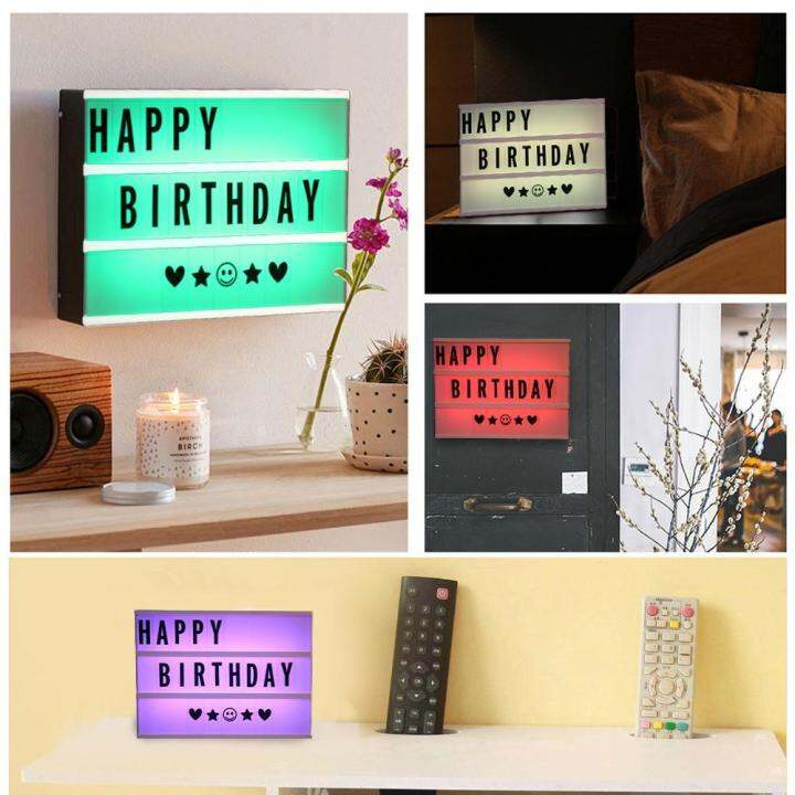 A4 Cinematic LED Letter Box Message Light Box Multiple Backlight Colour ...