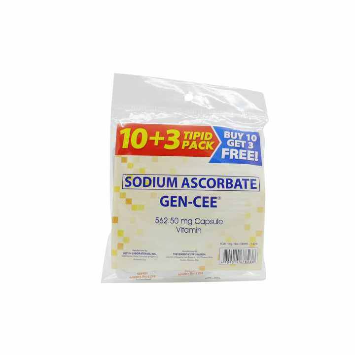 Gen - Cee Sodium Ascorbate 10+3 Capsule | Lazada PH