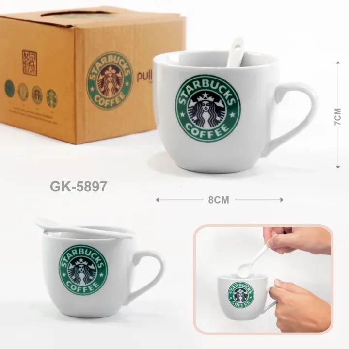 Gelas Cangkir Mug Keramik Motif Starbucks // Mug Starbucks Keramik ...