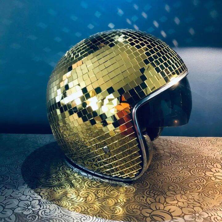 Classic Disco Ball Helmet Mirror Glitter Ball Helmets Hat for Club Bar ...