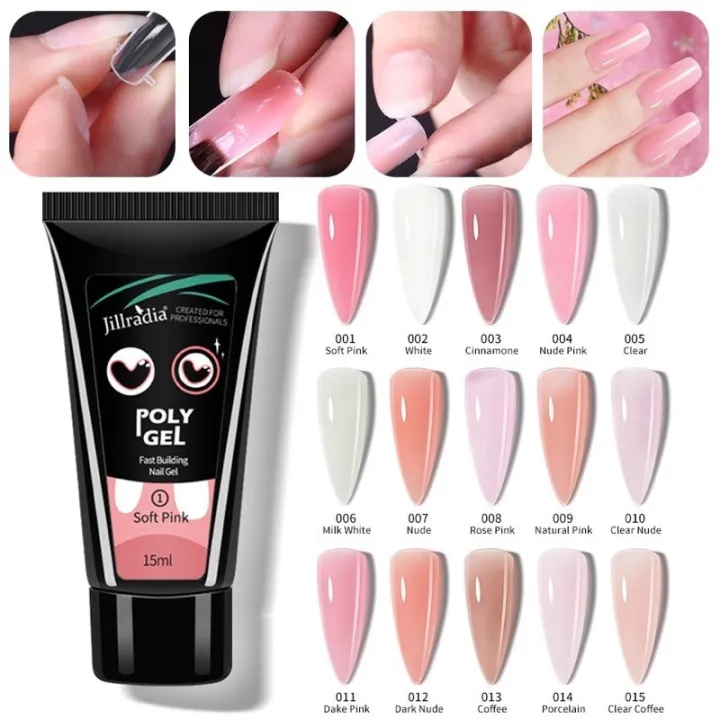 Mobray Gel Nail Polish Polygel Care Art UV HealthBeauty Poly Gel 15g ...