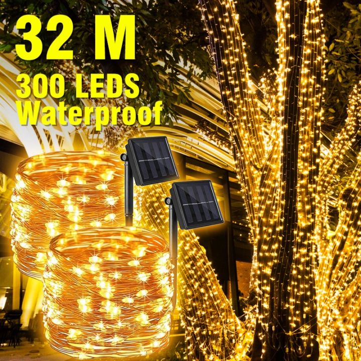 LED Solar Lamp Outdoor 7M 12M 22M 32M 62M String Lights Fairy Holiday ...