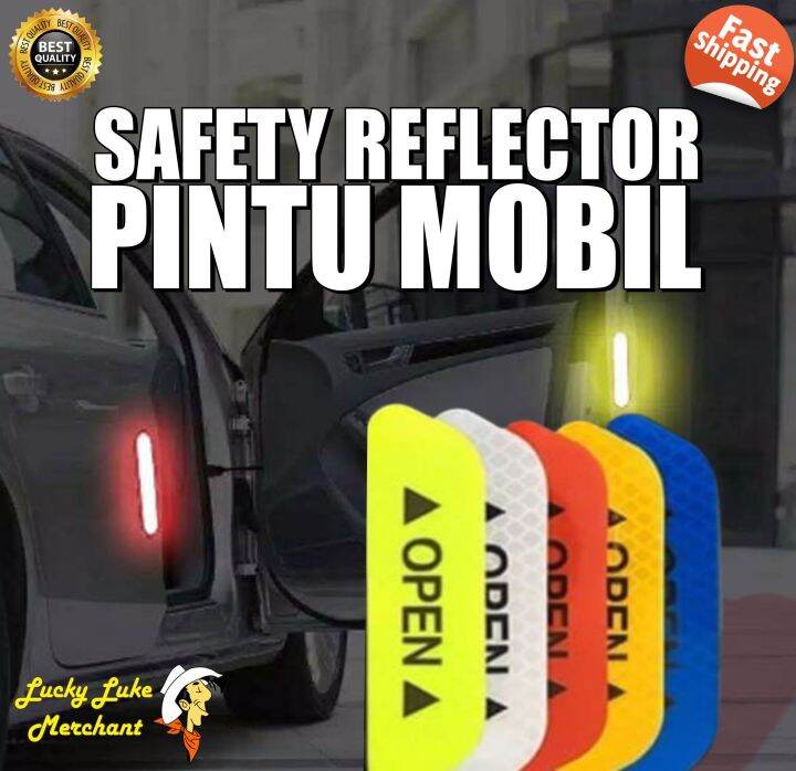 Pengaman Pintu Mobil Sticker Reflector Glow in the Dark Car Door Stiker ...