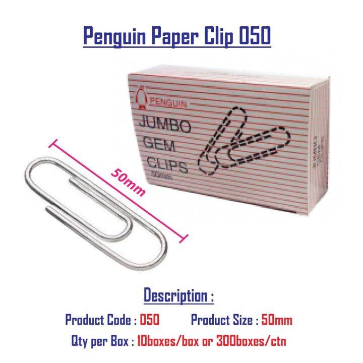 JUMBO GEM CLIPS 50MM GIANT PAPER CLIP | Lazada