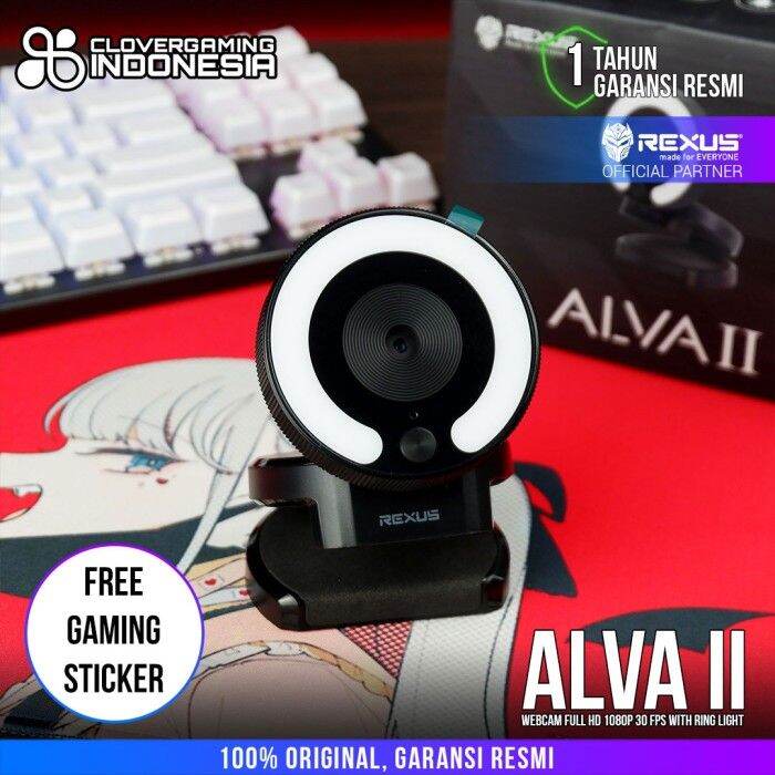 Rexus Alva II Webcam Full HD 1080 Alva 2 Ring Light Gaming Stream Live ...