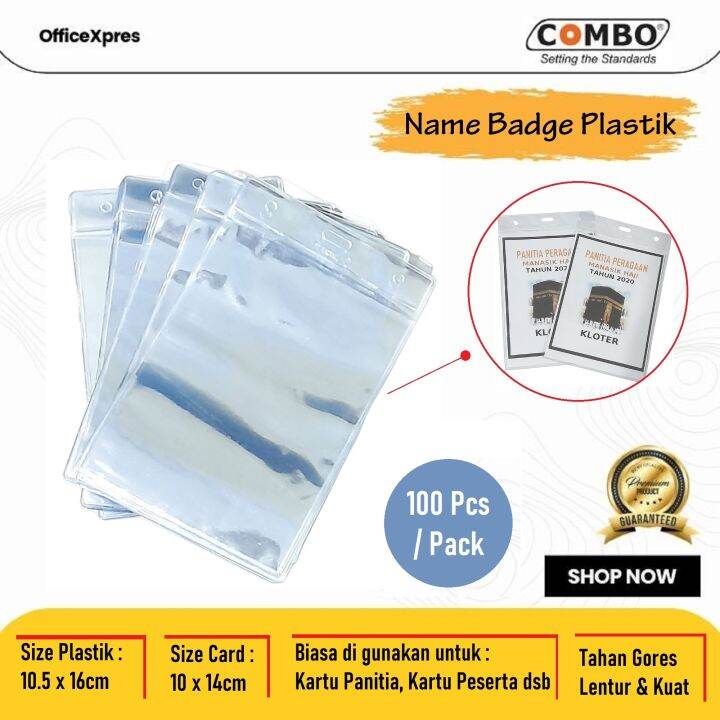 (10pcs) Name Bagde Plastik 10x16 / Case Name Tag Haji / Case Name Tag ...