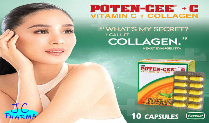 Authentic Poten-Cee + C (Vitamin C + Collagen) Tingi Pack - 10 Capsules ...