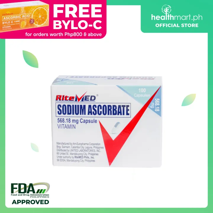 Ritemed (100 tablets) Sodium Ascorbate 568.18mg | Immunity Boosting ...