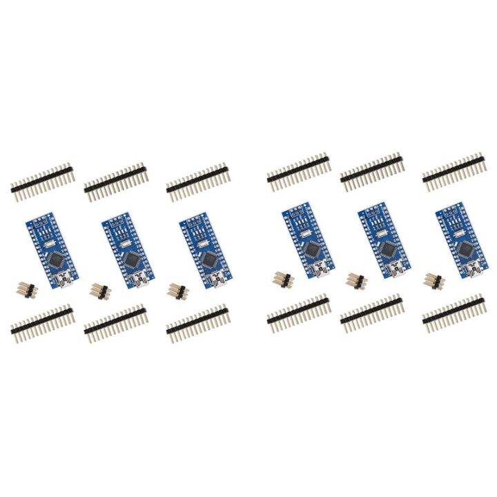 6 Pcs Arduino Pro Mini Nano V3.0 ATmega328P 5V 16M Microcontroller Kit ...