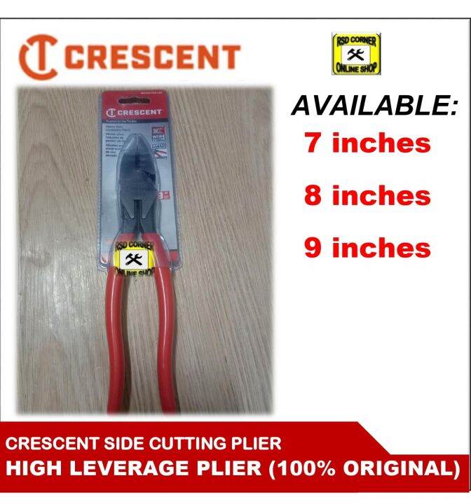CRESCENT COMBINATION/SIDE CUTTING & HIGH LEVERAGE PLIER (7", 8", 9 ...