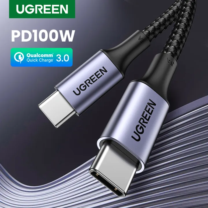 UGREEN 100W USB C To USB C Charging Cable Type C PD Nylon Braided Charging Cable Model: 70429 ...