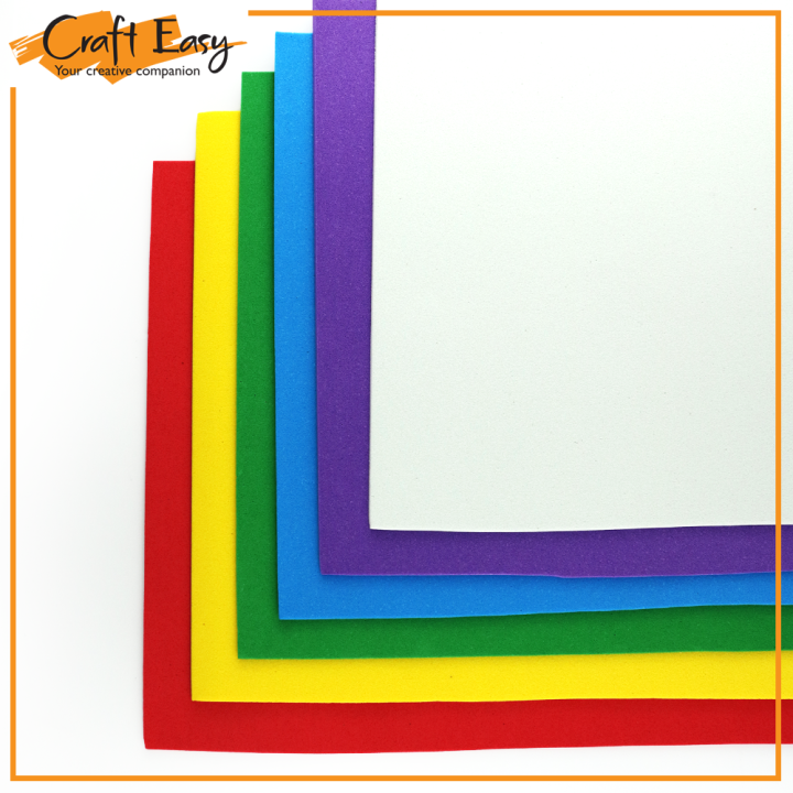 Craft Easy A4 Foam Sheets (Assorted Colors) 6 pcs. | Lazada PH
