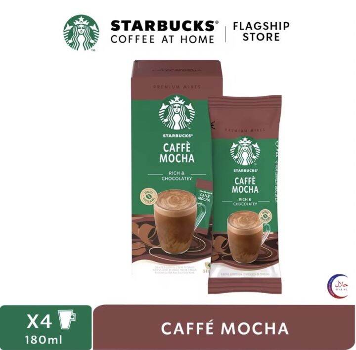 STARBUCKS® Caffè Mocha Premium Mixes, 56g Box of 4 x 22g Sticks | Lazada.co.th