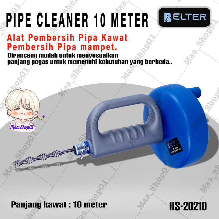 Pipe Cleaner Manual 10 Meter / Pipe Cleaner 10M / Alat Pembersih Saluran Pipa Mampet | Lazada ...