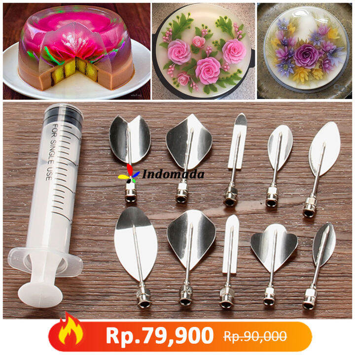 Indomada 10 Art Jelly Tools Tool Pudding / Alat Suntikan 3D Dekorasi ...