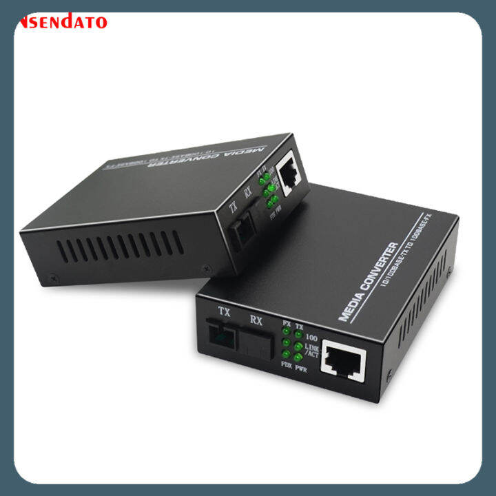 Media Converter Fiber Optic Singlemode 100Mbps/1000 Mbps Ethernet Fiber ...