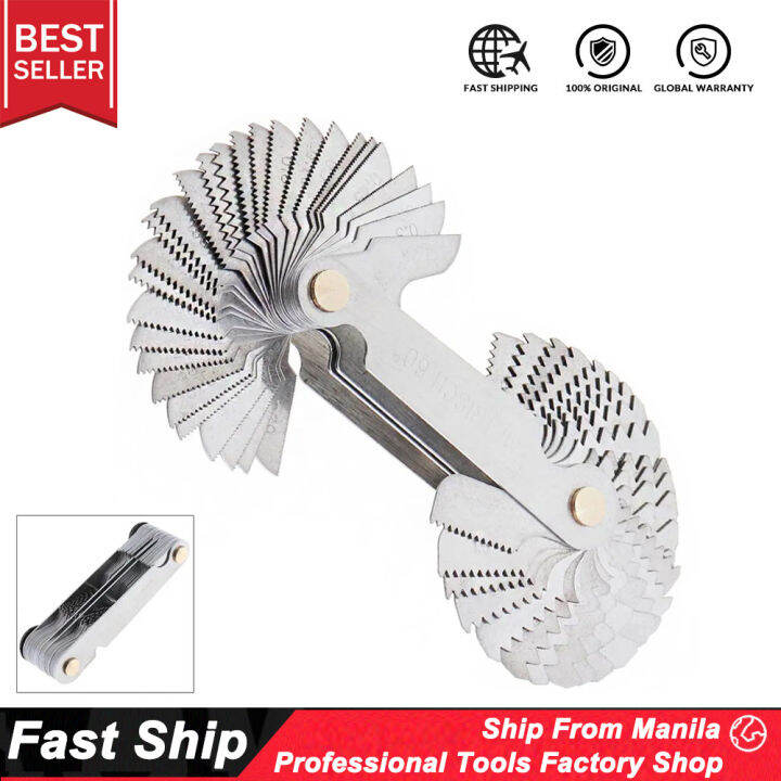 Metric Imperial 58pcs Blade US Screw Gauge SAE Whitworth 55 Degree and ...