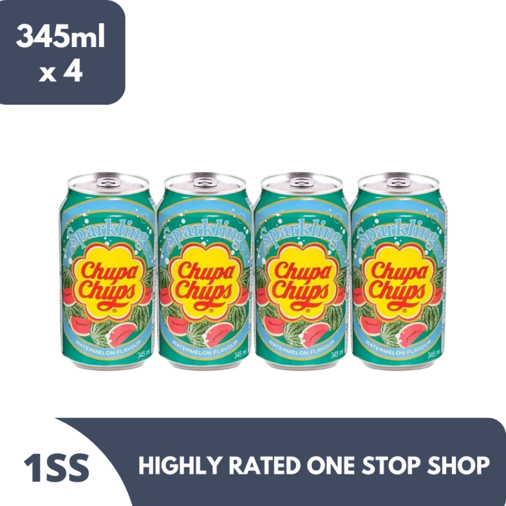 Chupa Chups Sparkling Watermelon 345ml x 4 | Lazada PH