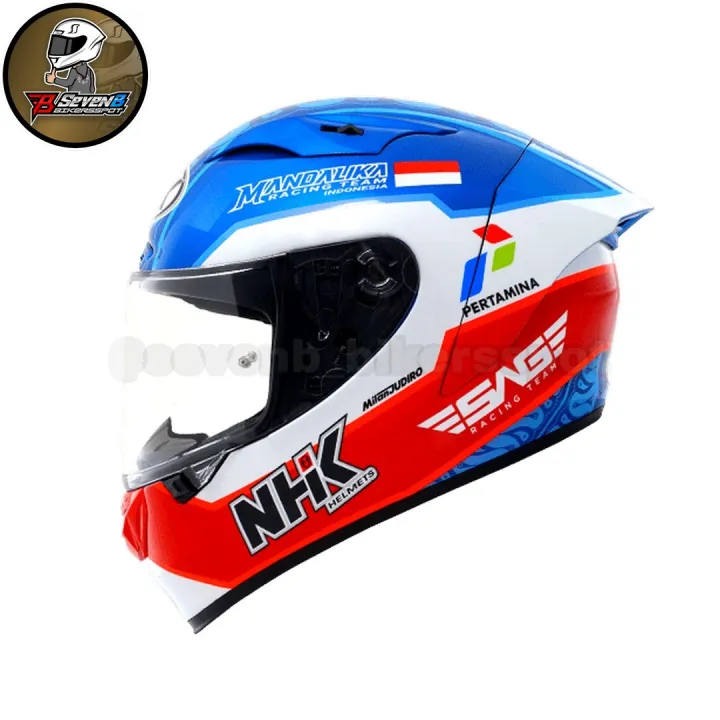 HELM NHK GP R TECH STREET MANDALIKA RACING ORIGINAL SEVENB | Lazada ...