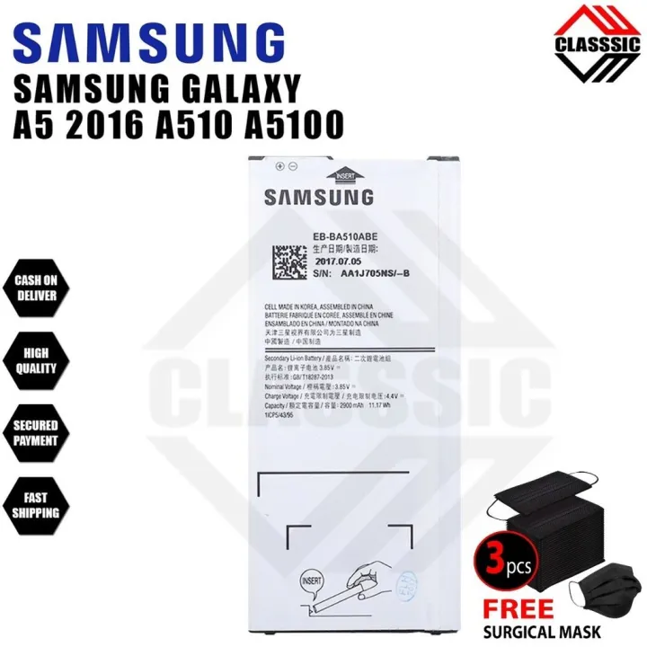 Original Samsung Galaxy A5 2016 SM-A510 Battery Model EB-BA510ABE ...