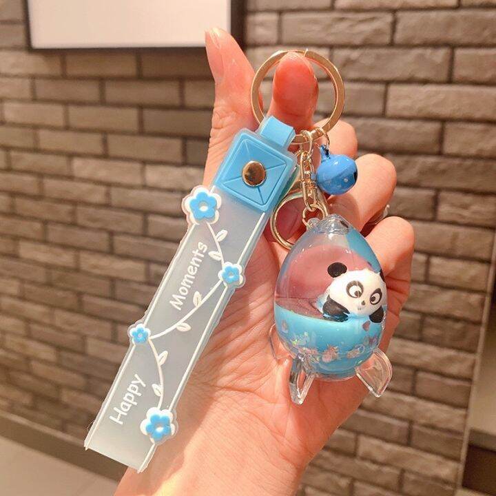 พร้อมส่ง พวงกุญแจ หมีแพนด้าในกระสวยอาวกาศ พวงกุญแจบ้าน รถ กระเป๋า