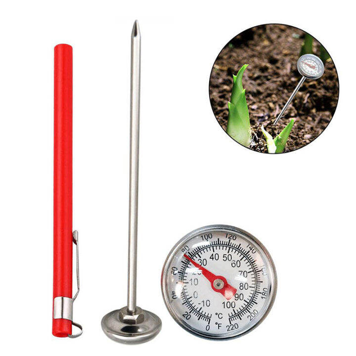 Ministar Stainless Steel Soil Thermometer 127mm Stem Display 0-100 ...