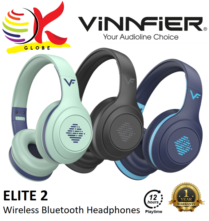VINNFIER ELITE 2 WIRELESS BLUTOOTH HEADSET WITH BUILT-IN MICROPHONE AND ...