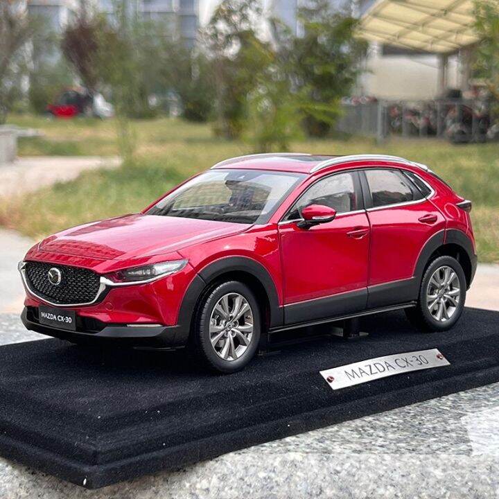 โมเดลรถ1:18สำหรับ CX-30 Mazda 2020 Red SUV รถของเล่นโลหะของขวัญของสะสม ...