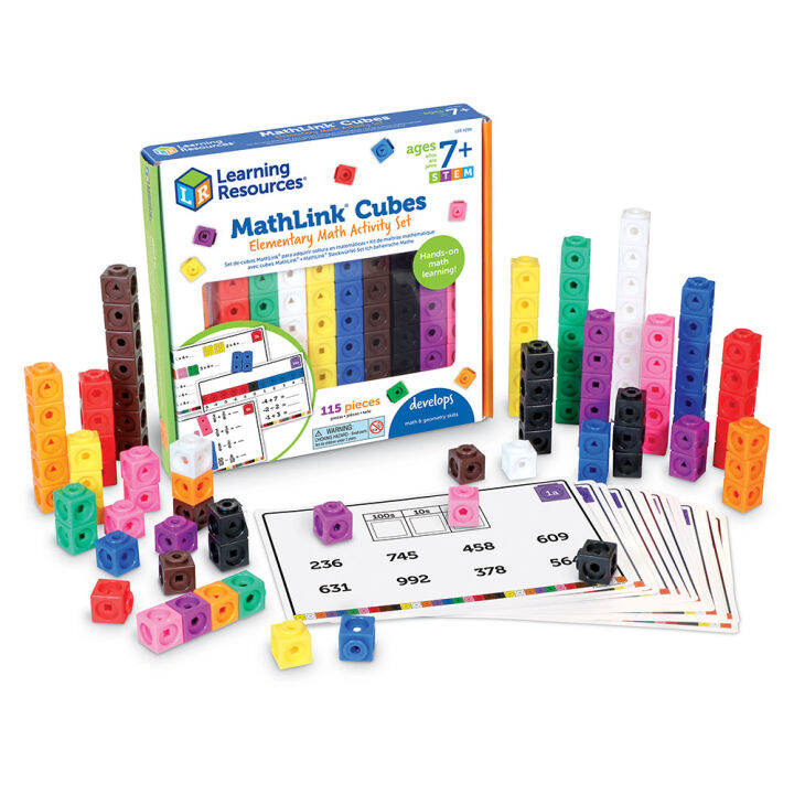 **แบรนด์ Learning Resources** : MATHLINK Cubes Elementary Math Activity : ลูกบาศก์ ระดับประถม ...