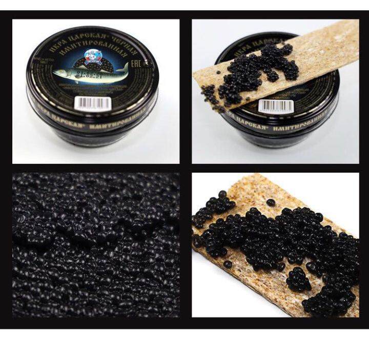 Russian Caviar Imported Sturgeon Roe Black Canned Food Japanese Sushi ...