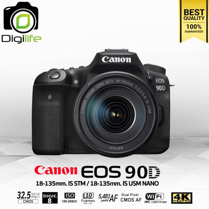 Canon Camera EOS 90D Kit 18-135 mm. - รับประกันร้าน Digilife Thailand 1 ...