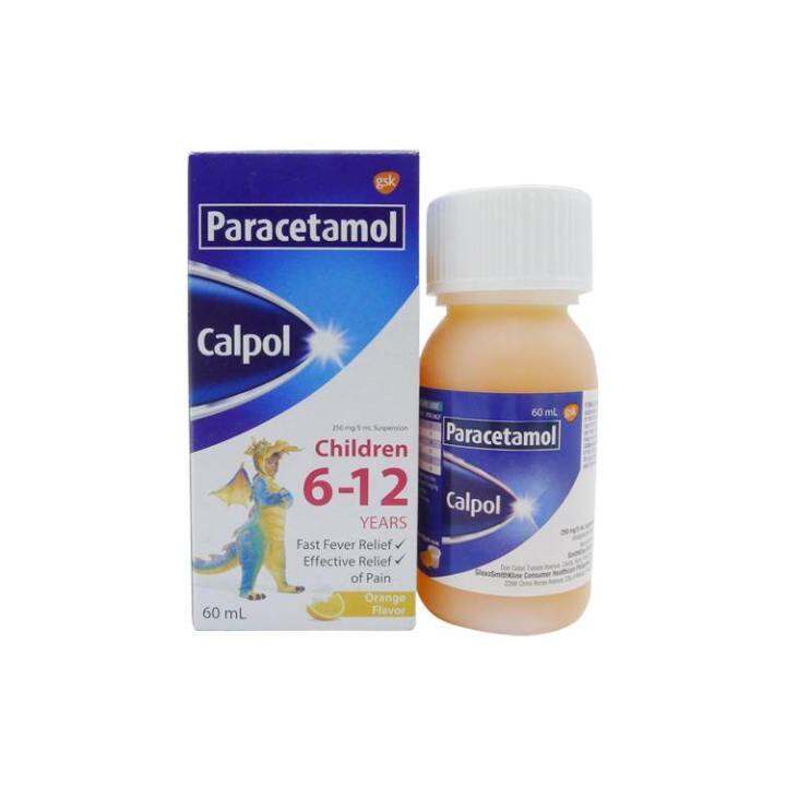 Calpol Children 6+ Years 250mg / 5mg Orange 60mL Syrup | Lazada PH
