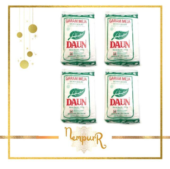 4 pcs Garam Daun 250 gram Garam Dapur Beryodium | garam 250g x 4 pcs ...