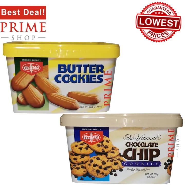 Lowest Price! Fibisco Butter Cookies and Chocolate Chip Cookies 600g ...