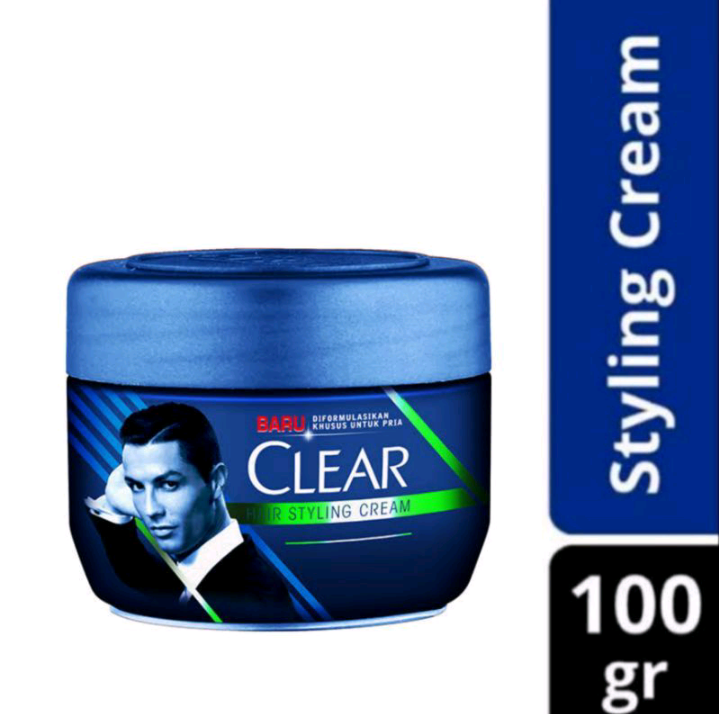 Minyak Rambut Pria Clear Brisk Hair Stylish Cream Anti Dandruff [100 gr ...