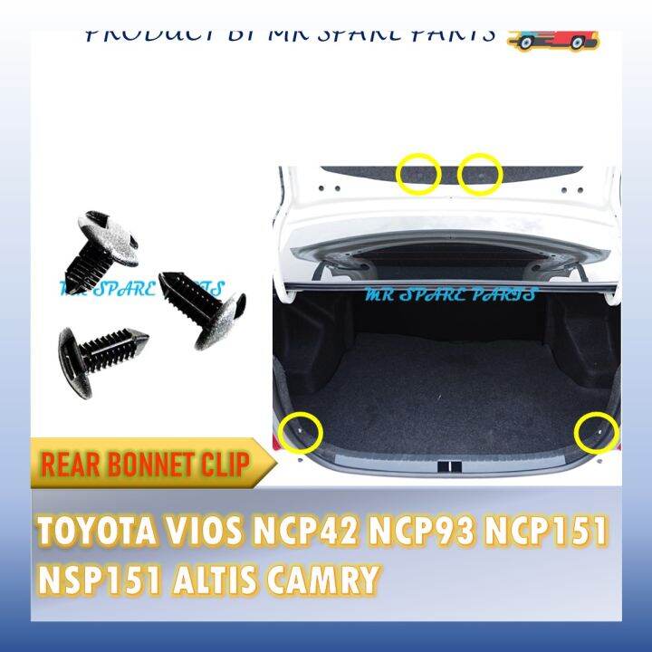 TOYOTA ALTIS CAMRY VIOS NCP42 NCP93 NCP150 NSP151 2001-2022 REAR BONNET ...