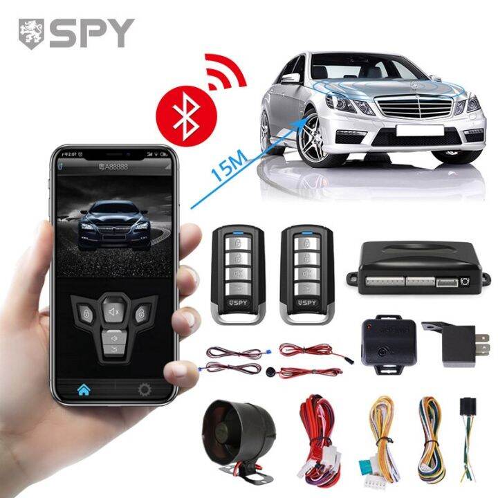 Spy Keyless Entry Centra Door Lock Phone App Bluetooth Smart Car Alarm System With Remote