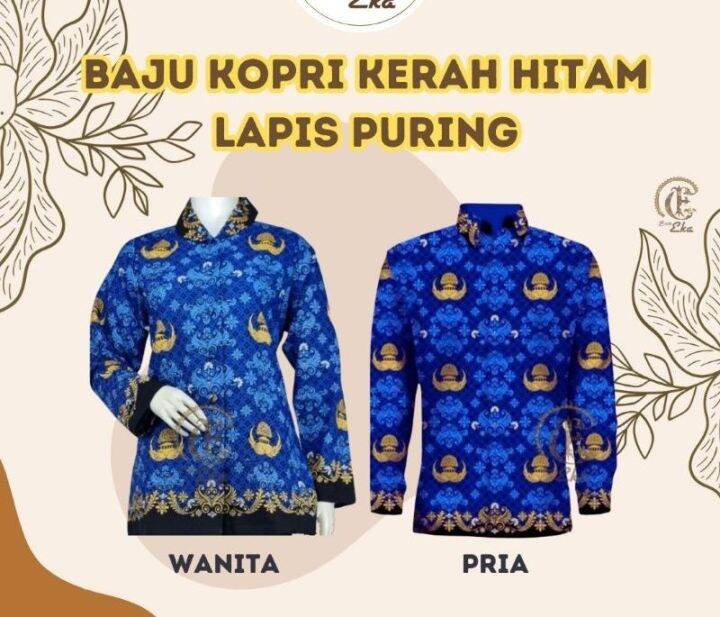 BAJU KORPRI TERBARU KERAH HITAM FUL FURING kemeja korpri terbaru 2023 kemeja korpri KORPRI COWOK ...