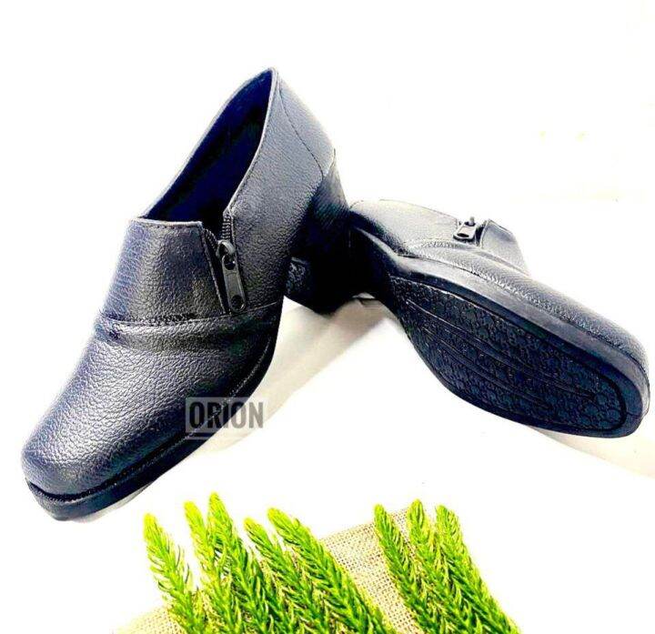 SEPATU HEELS WANITA FORMAL KERJA DINAS SEKOLAH KULAH HITAM | Lazada ...