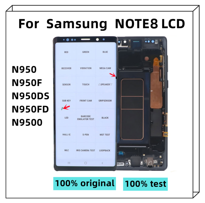 Super AMOLED สำหรับ Samsung Galaxy Note8 LCD หมายเหตุ8 N950A N950U ...