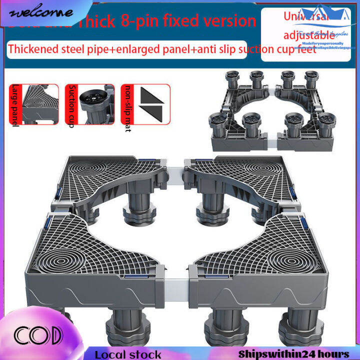Stainless steel washing machine base stand | Heavy duty movable fridge ...