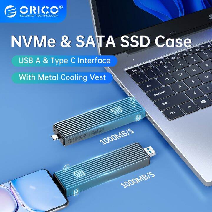 PC Cold ORICO 2 In 1 USB A Type-C Dual Interface M.2 SSD Case Support ...