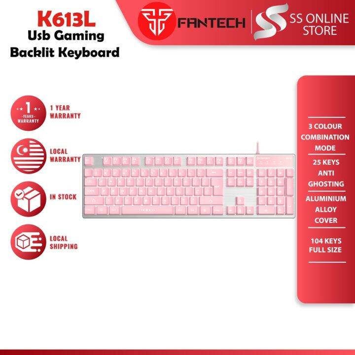 [SS ONLINE STORE] FANTECH K613L Sakura Edition USB Keyboard Gaming ...