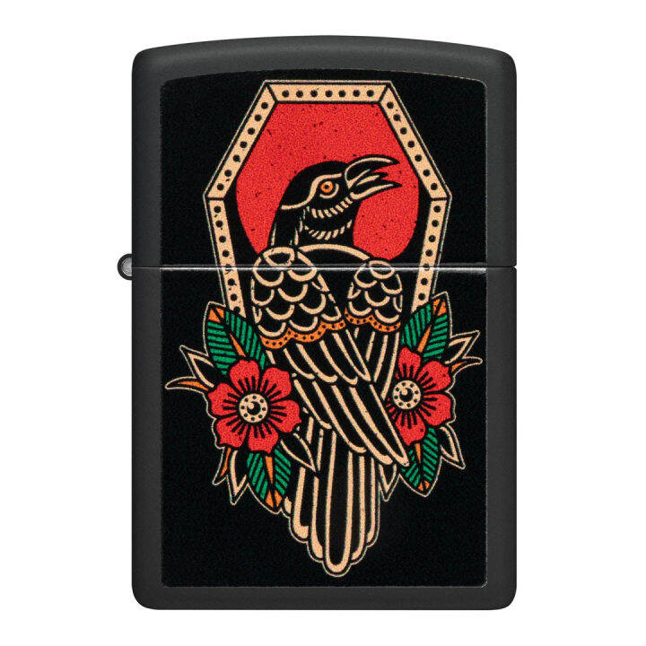 48611 Zippo Crow Tattoo Design ของแท้ รับประกันตลอดชีวิต นำเข้าและ ...